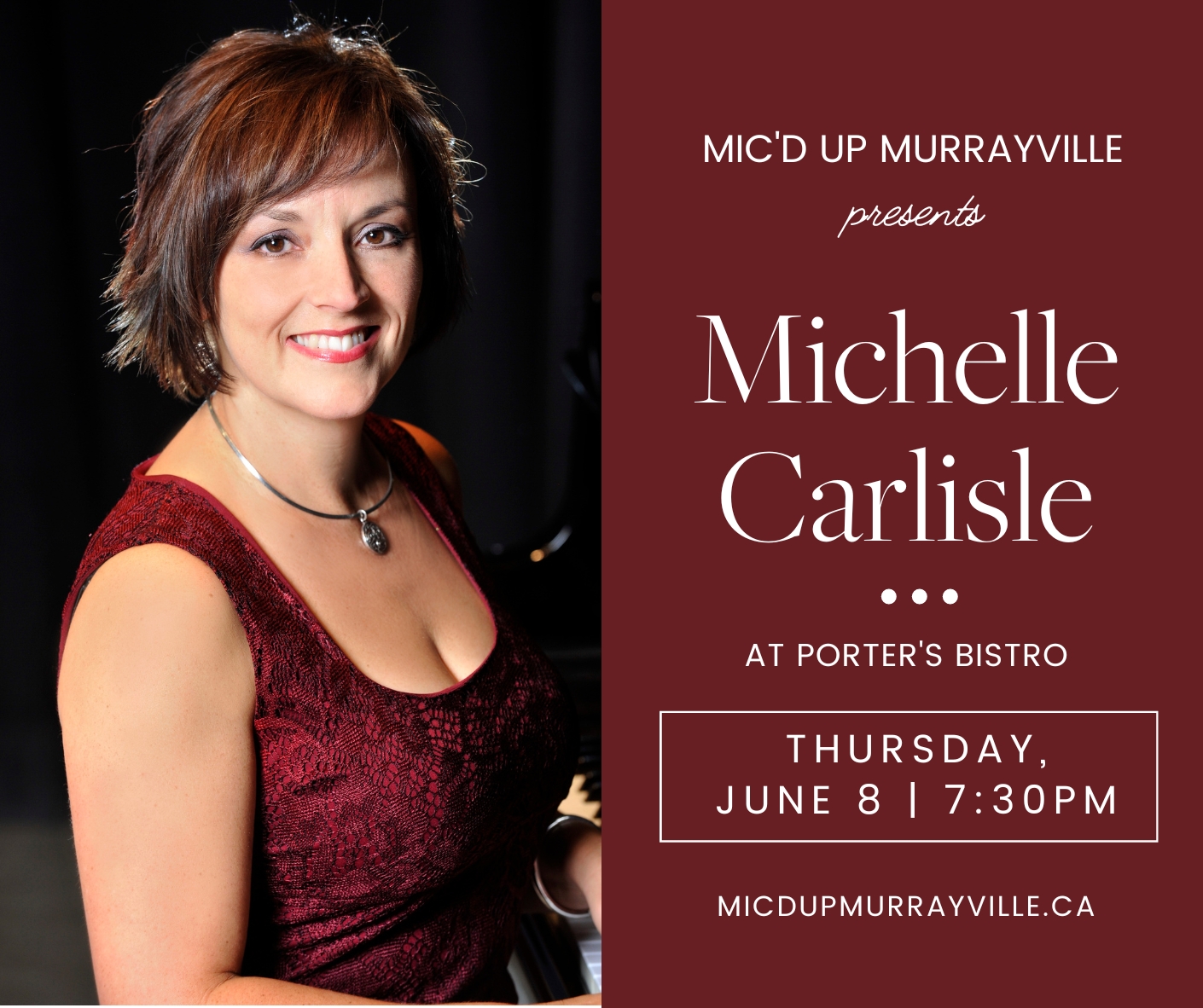 Porter’s Bistro – feature performance, Michelle Carlisle, June 8 ...